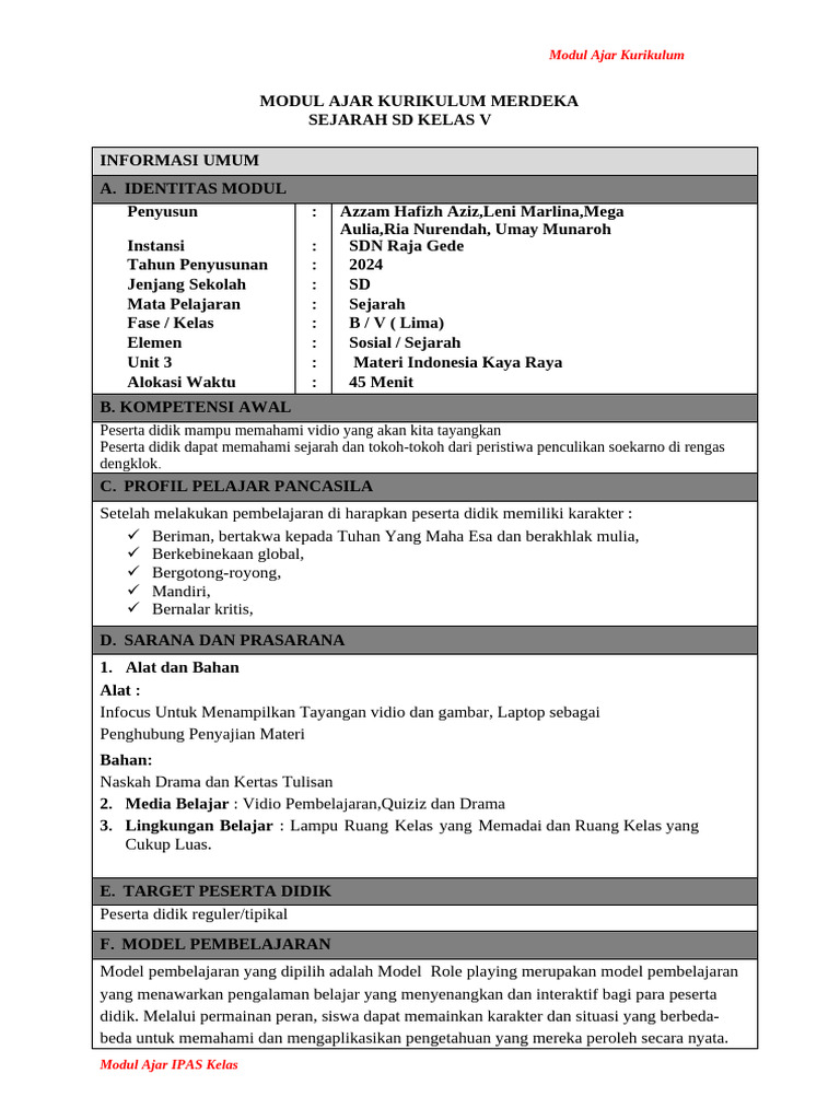 Modul Ajar IPA 5 | PDF
