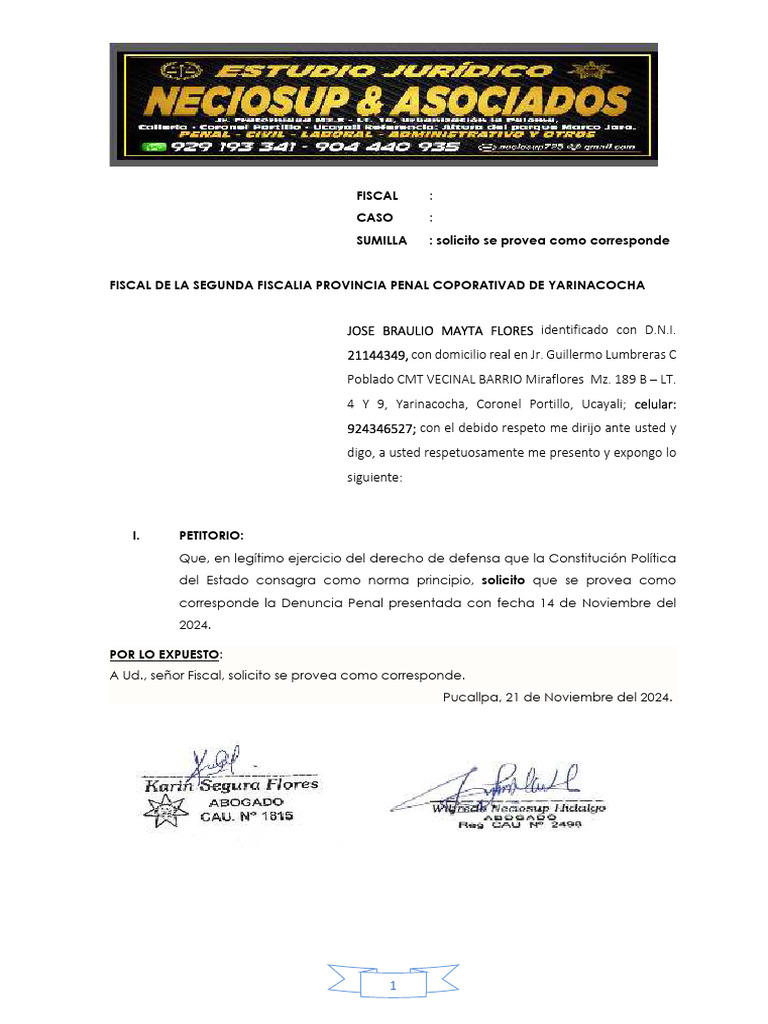 Solicito Se Provea | PDF