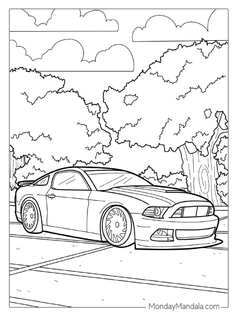 Mustang Coloring Sheet | PDF