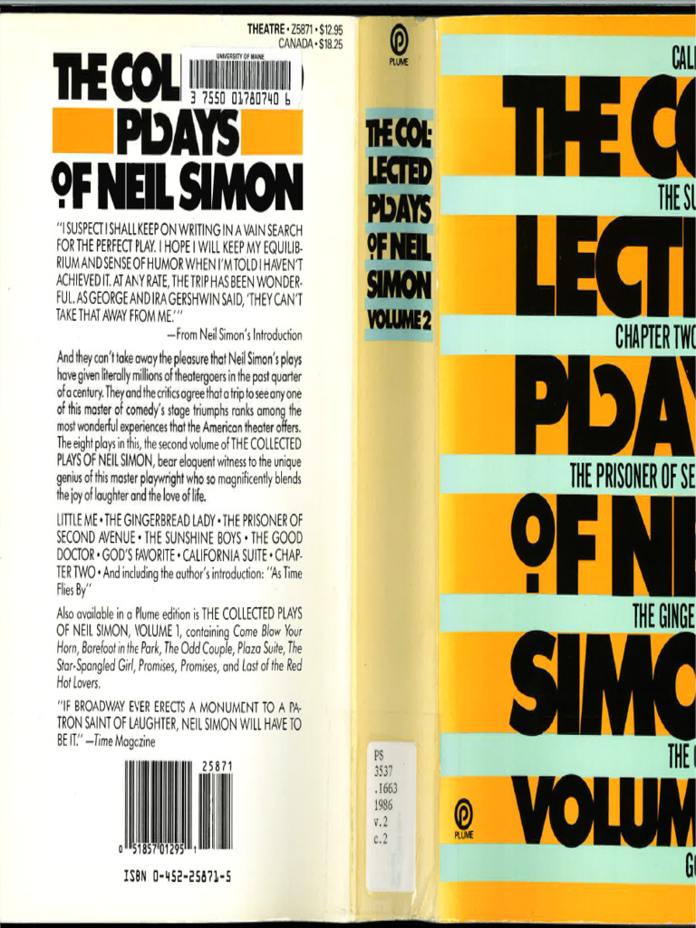 Neil Simon's Collected Plays Volume 2 | PDF