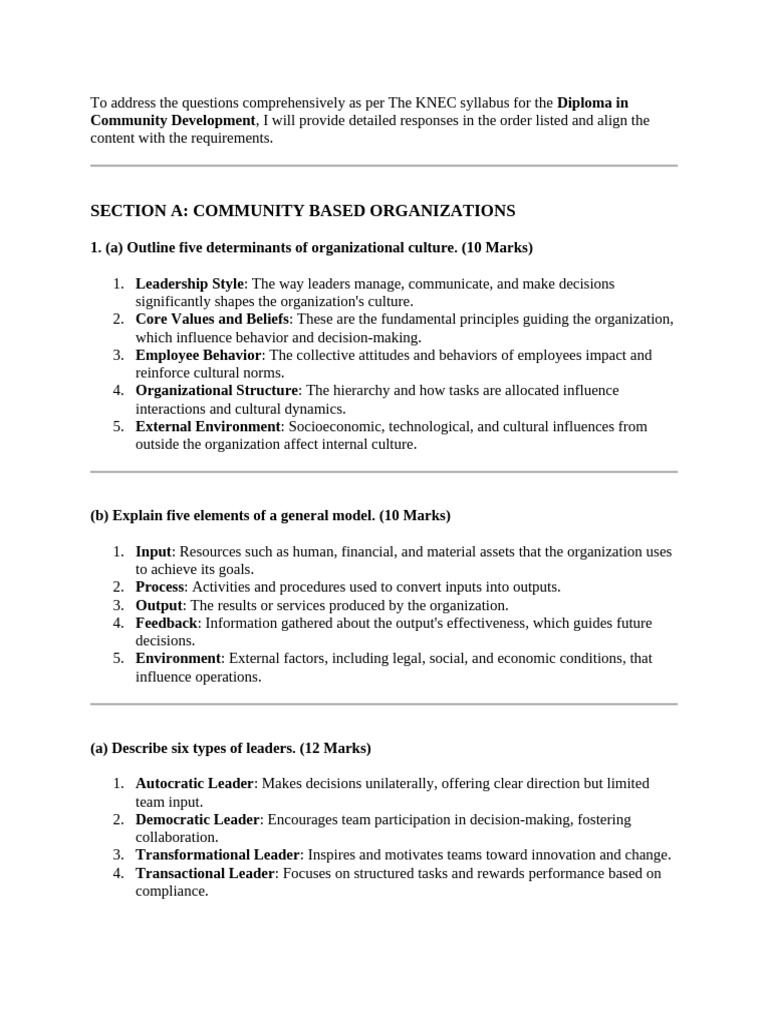 Community Development Leadership Insights | PDF | Leadership | Goal