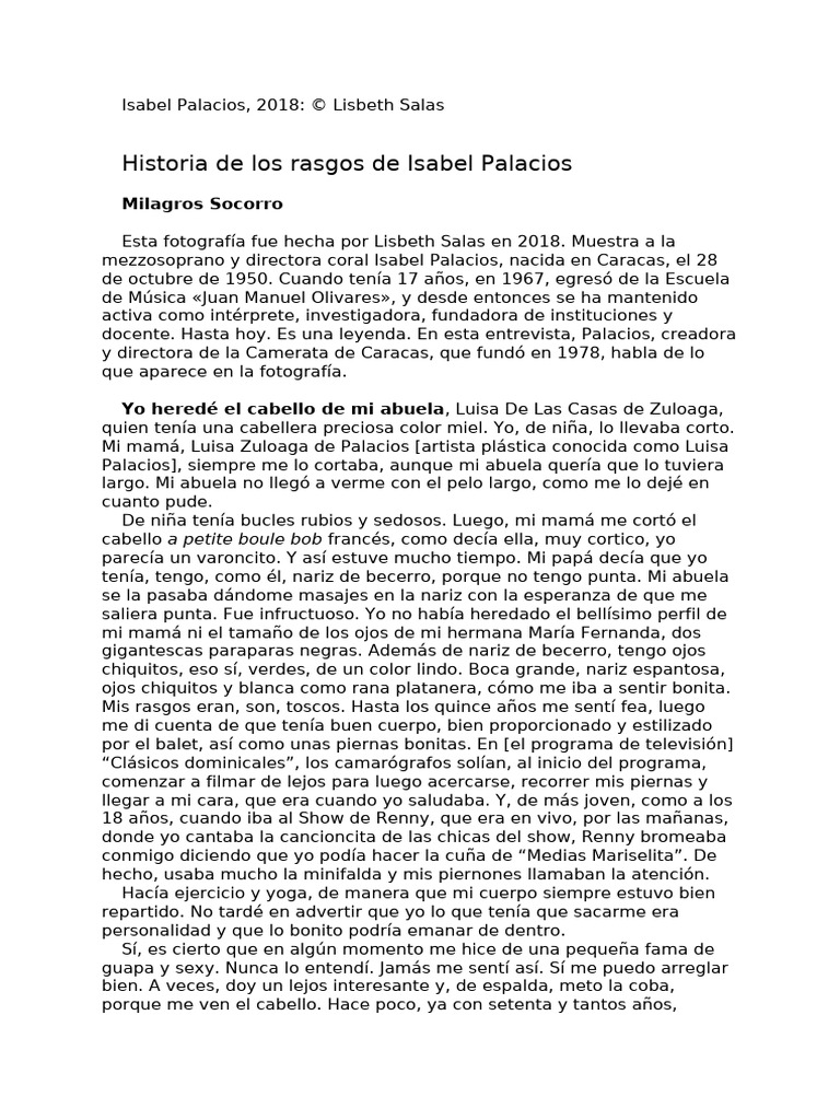 Isabel Palacios | PDF | Pelo