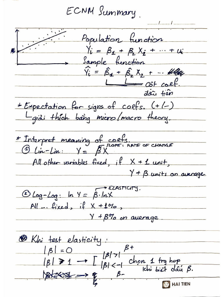 Hans Ecnm Summary Notes | PDF