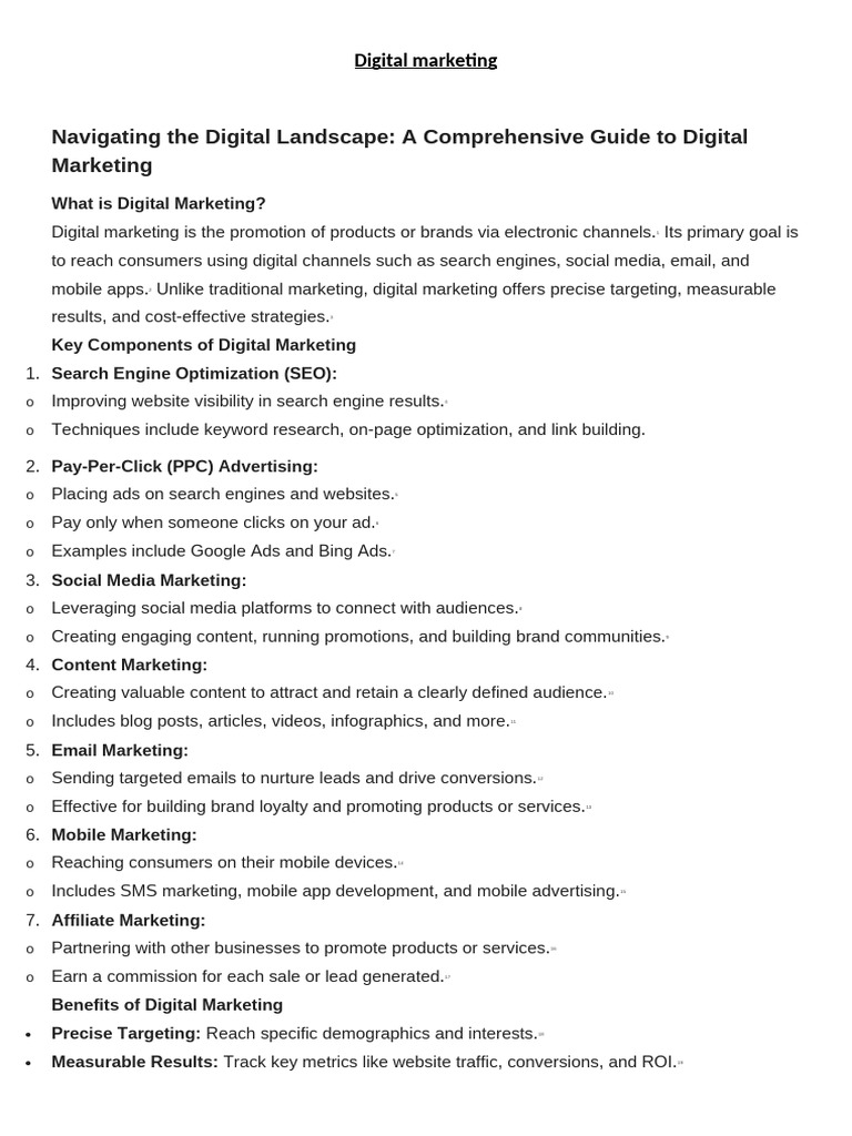 Digital marketing | PDF | Digital Marketing | Advertising