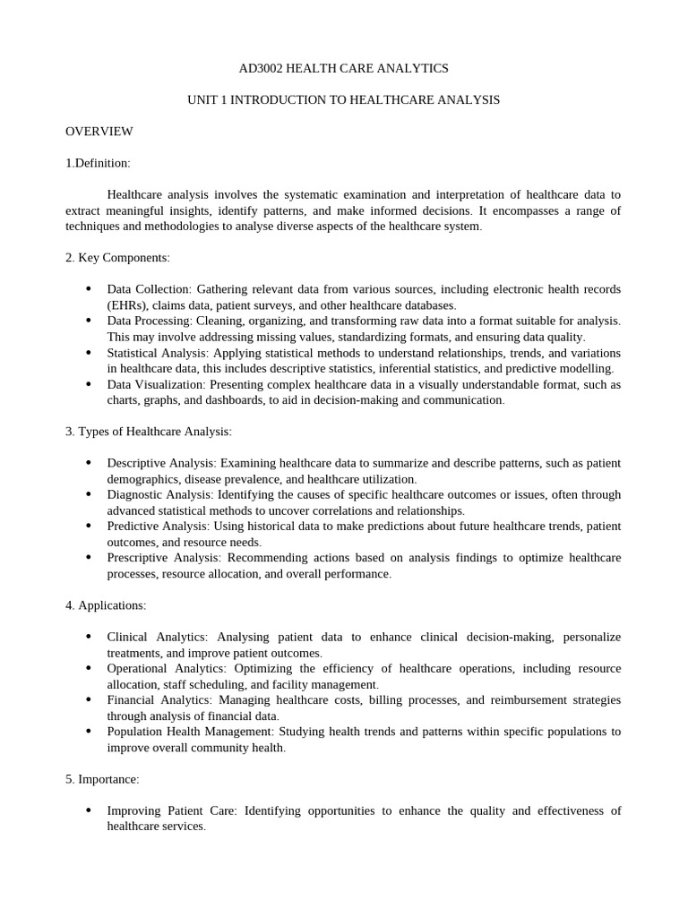 Ad3002 Health Care Analytics | PDF | Receiver Operating Characteristic ...