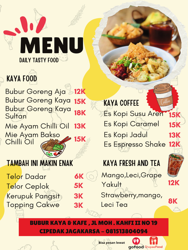 Menu Update A4 | PDF