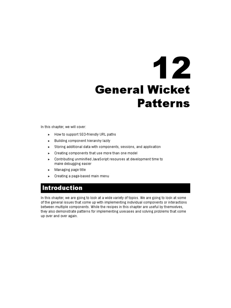 General Wicket Patterns: F F F F F | PDF | Inheritance (Object Oriented Programming) | Java ...