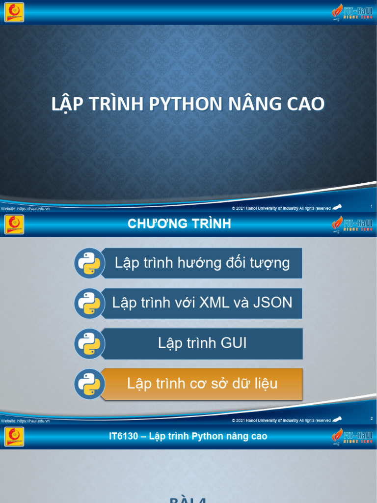 IT6130 - Bai 4 Lap Trinh DB - Phan 1 | PDF