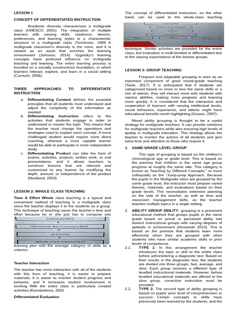 CHAPTER 3 TEACHING MULTI GRADE CLASSROOM | PDF | Learning | Teachers