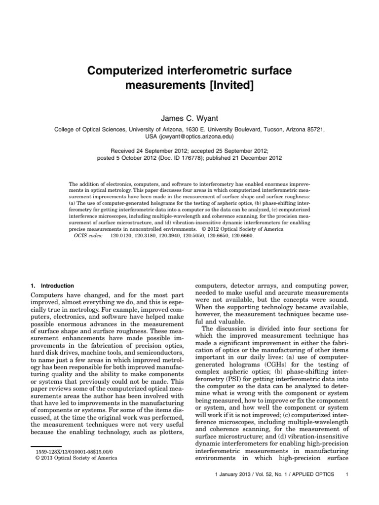 ao-52-1-1 | PDF | Interferometry | Polarization (Waves)