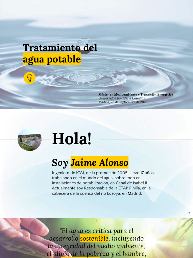 Presentación ETAP - ICAI - 2023 - Opt | PDF | Sustentabilidad | Administracion del Agua