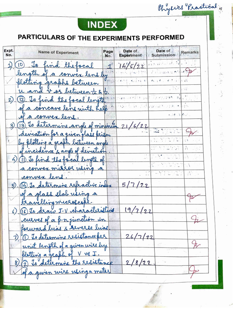 Physics Practicals | PDF