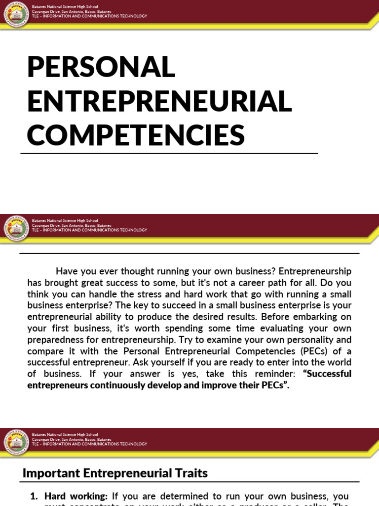 Key Traits for Entrepreneurial Success | PDF | Entrepreneurship | Goal