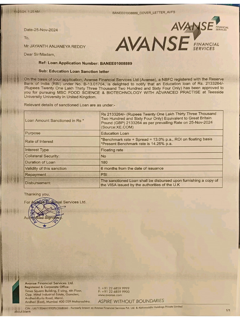 Jayanth Cover Letter | PDF