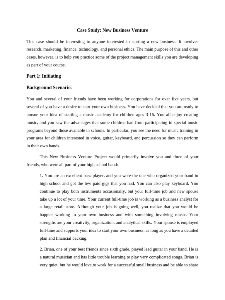 Casestudy - Initiating | PDF