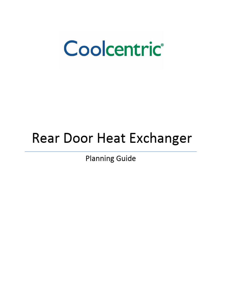 RDHx Installation Planning Guide | PDF | Water | Data Center