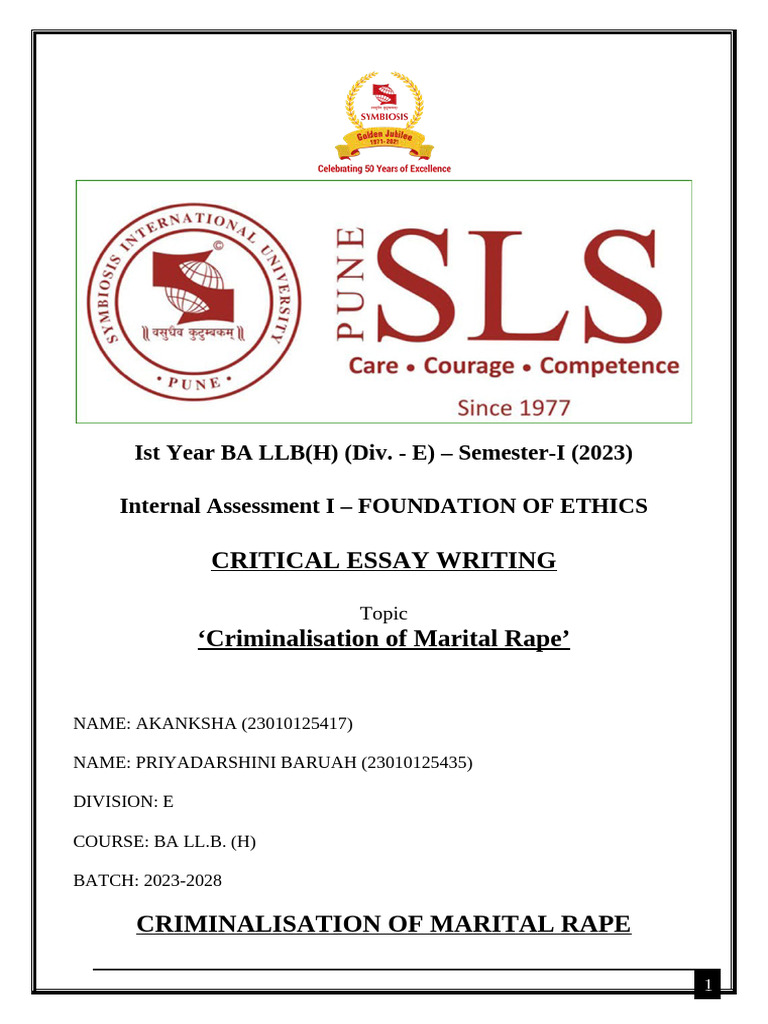 ETHICS FINAL | PDF | Rape | Marriage