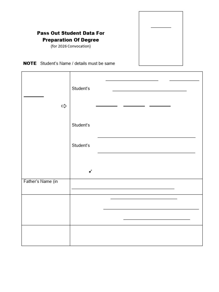 Degree Format - For 2026 Convocation | PDF