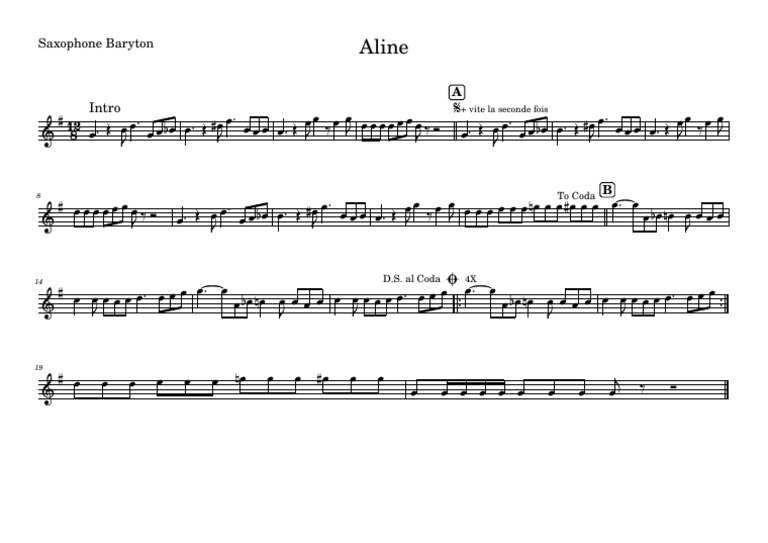 Aline-Saxophone Baryton | PDF