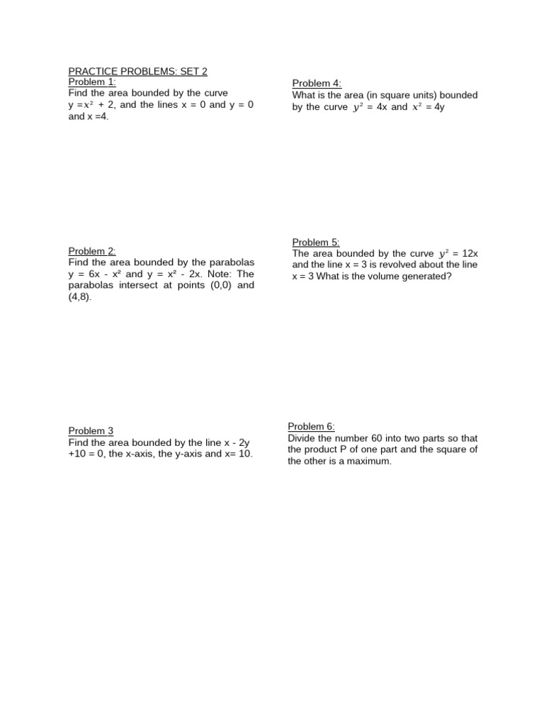 Practice Problems Set 2 | PDF | Ellipse | Euclidean Geometry