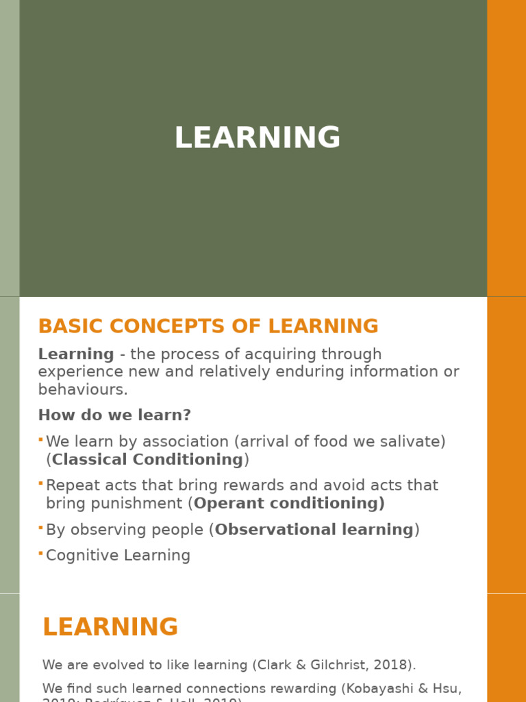 UNIT 4 _Learning (7) | PDF | Classical Conditioning | Reinforcement