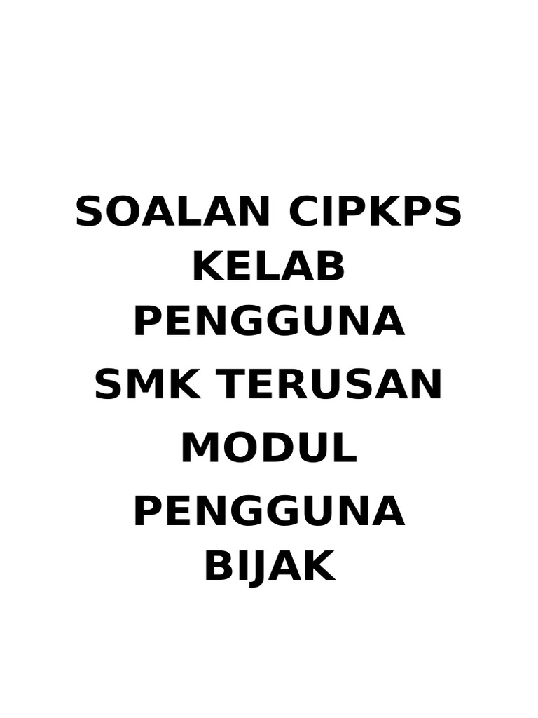 KPS Modul Pengguna Bijak | PDF