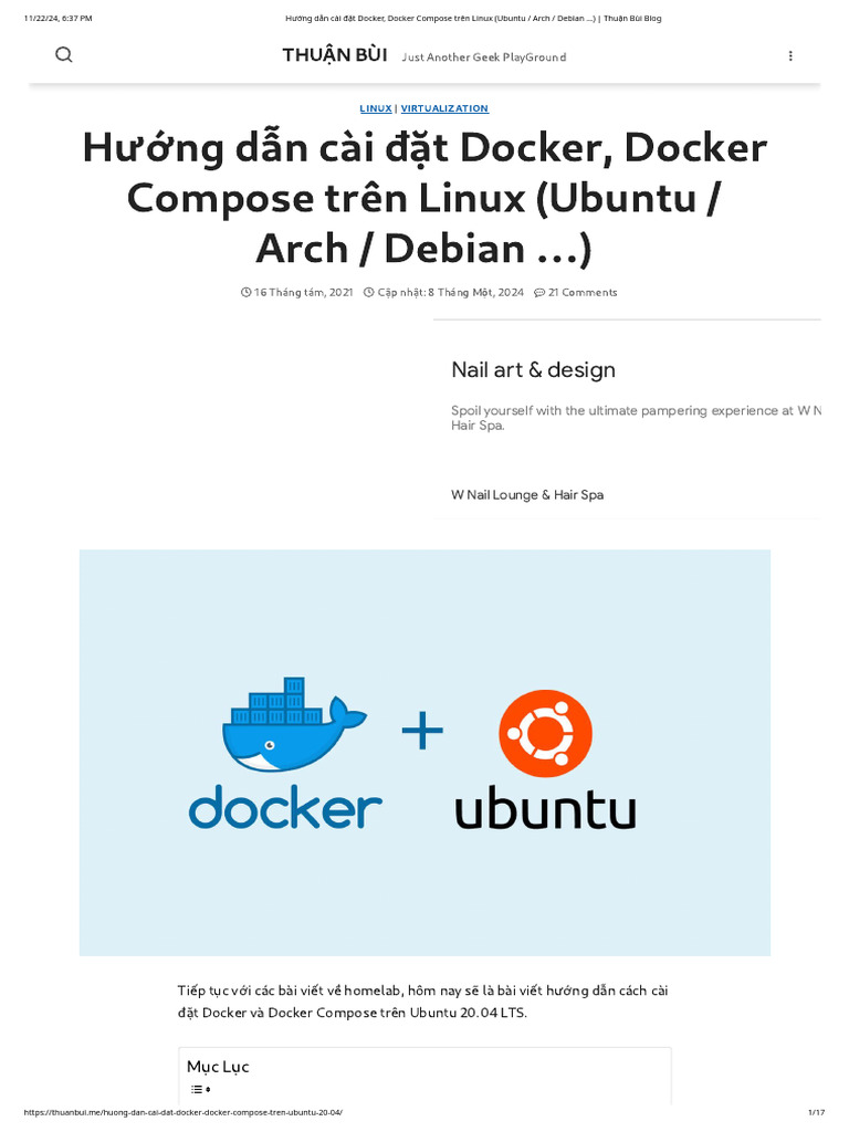 Hướng dẫn cài đặt Docker, Docker Compose trên Linux (Ubuntu _ Arch _ Debian …) _ Thuận Bùi Blog ...