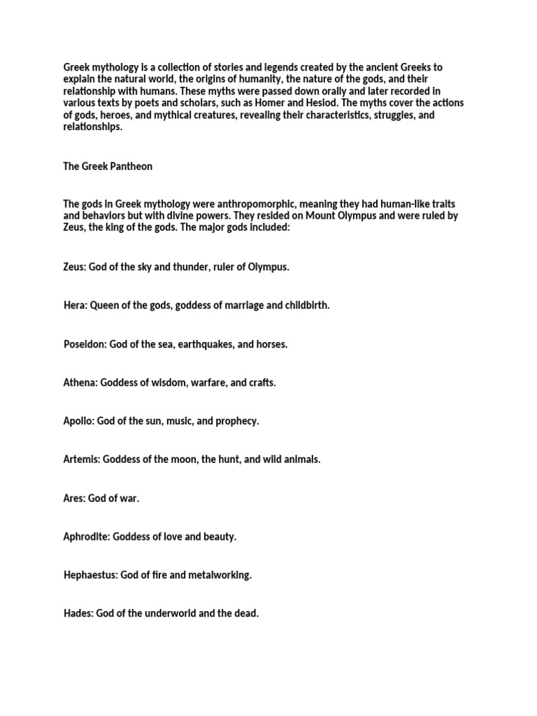 Greek mythology(1) | PDF | Greek Mythology | Zeus