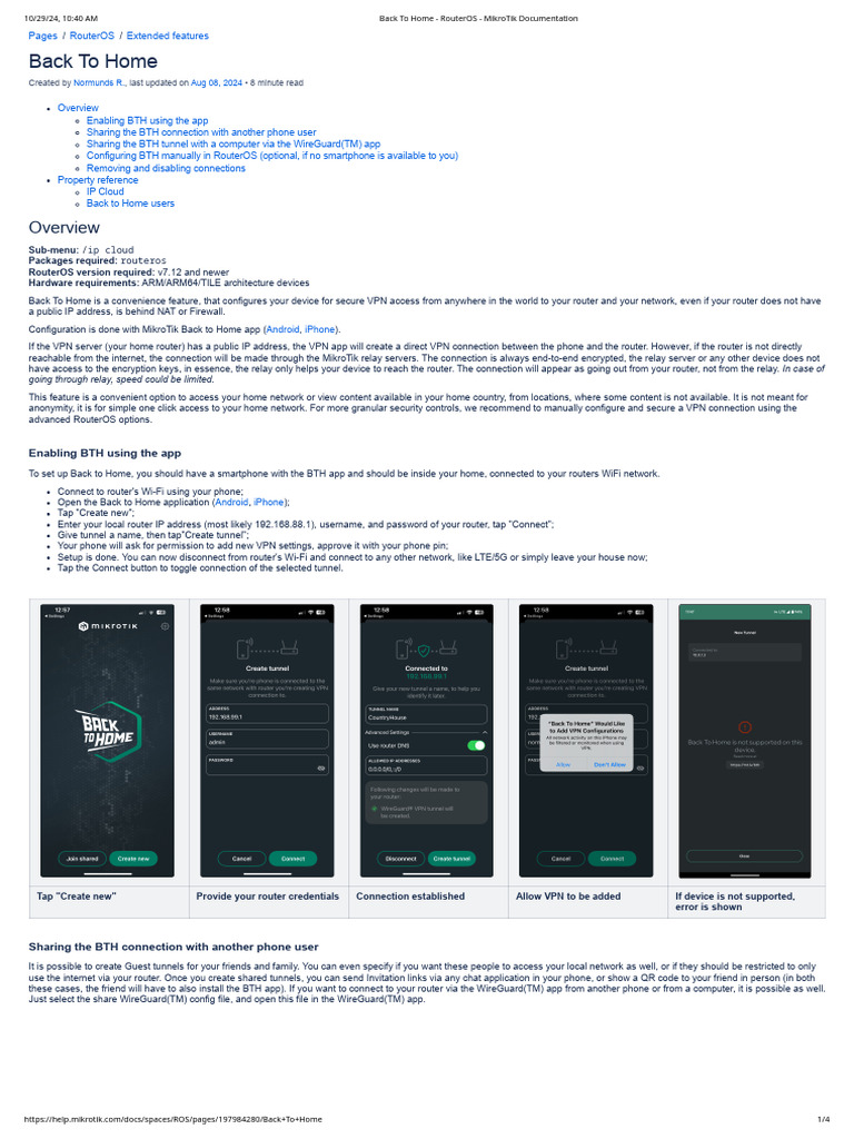 MikroTik VPN - Back To Home - RouterOS - MikroTik Documentation | PDF ...