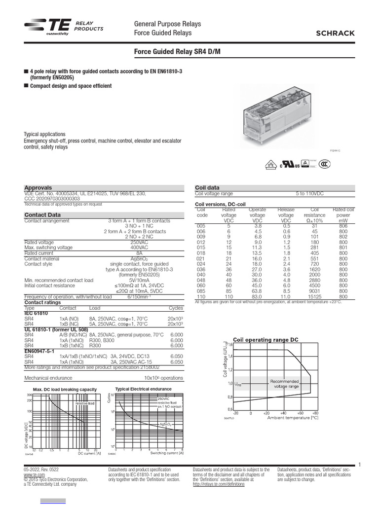 obra y milagro de los relés Tyco | PDF | Relay | Insulator (Electricity)