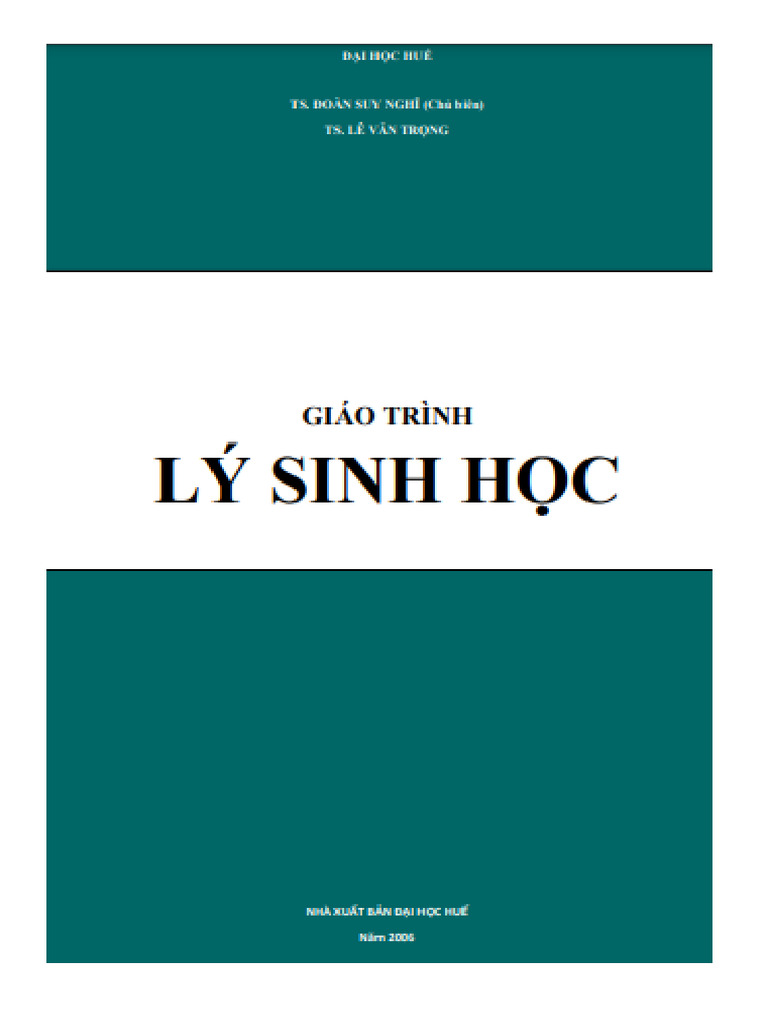 Giao Trinh Ly Sinh Hoc - DoanNghiSuy&LeVanTrong, 167 Trang | PDF