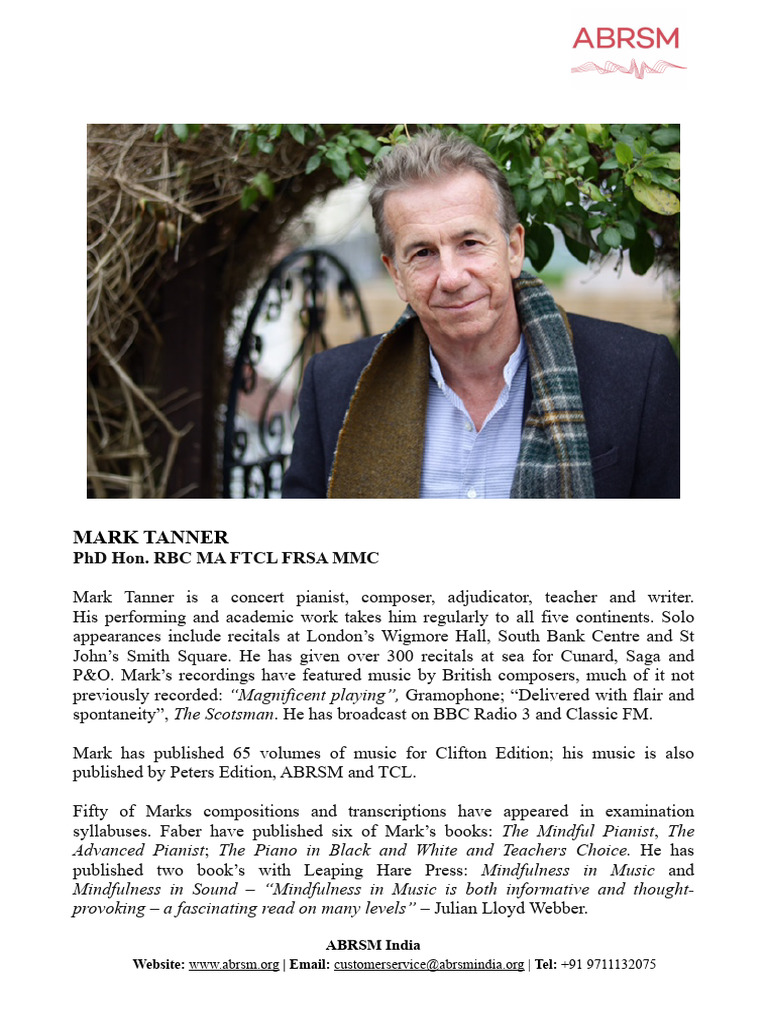 Pianist Mark Tanner's Global Impact | PDF