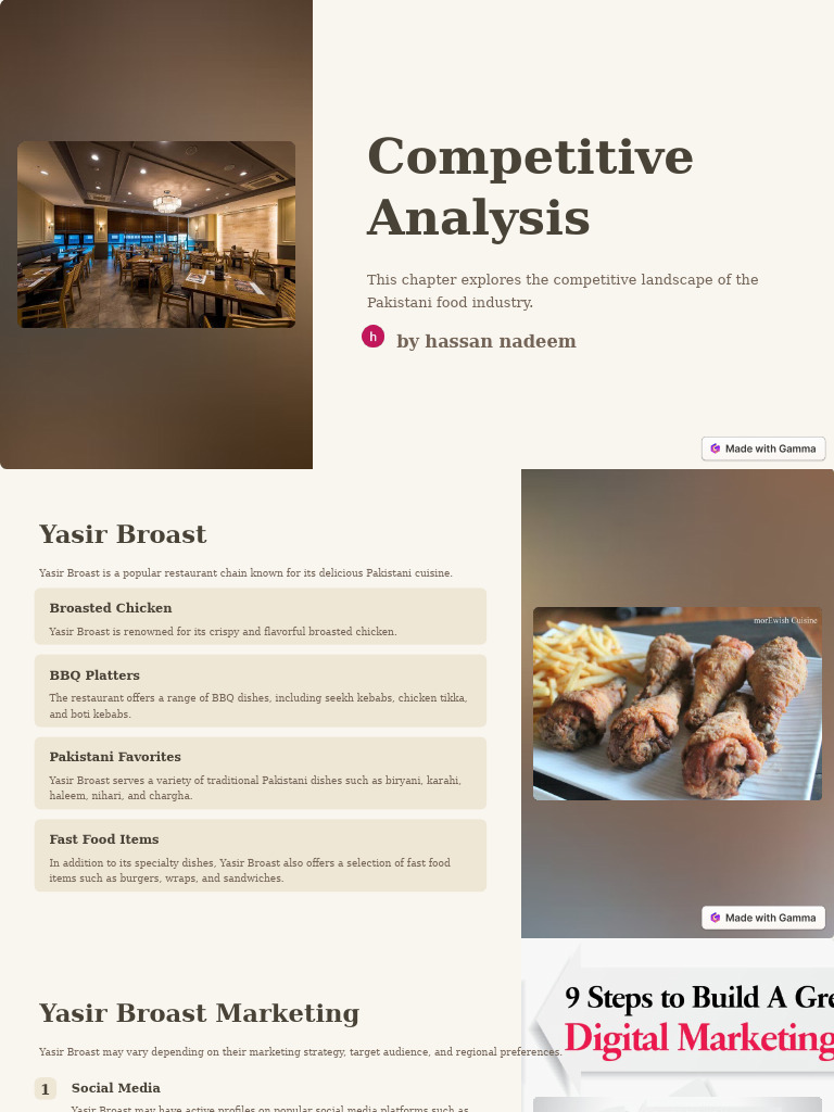 Competitive Analysis | PDF | Restaurants | Cooking