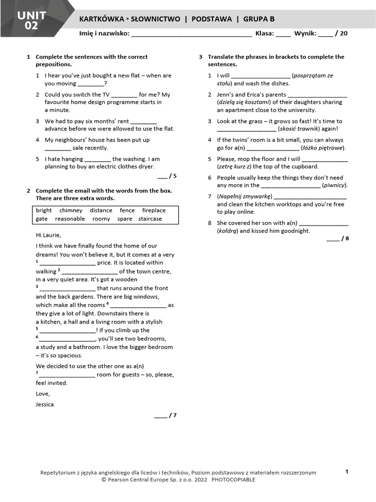 RepetMat U02 Kartk Slow Podst B | PDF | Home