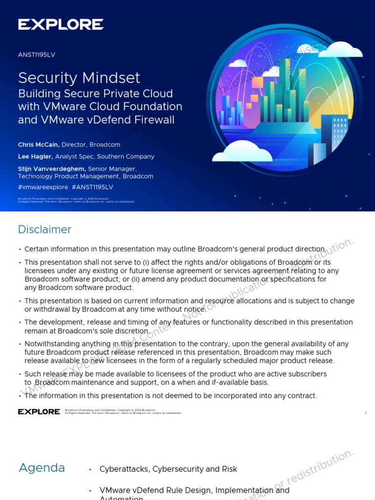 ANST1195LV - Security Mindset- Building Secure Private Cloud with VMware Cloud Foundation and ...
