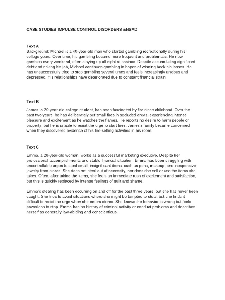 IMPULSE CASE STUDIES ANALYSIS | PDF