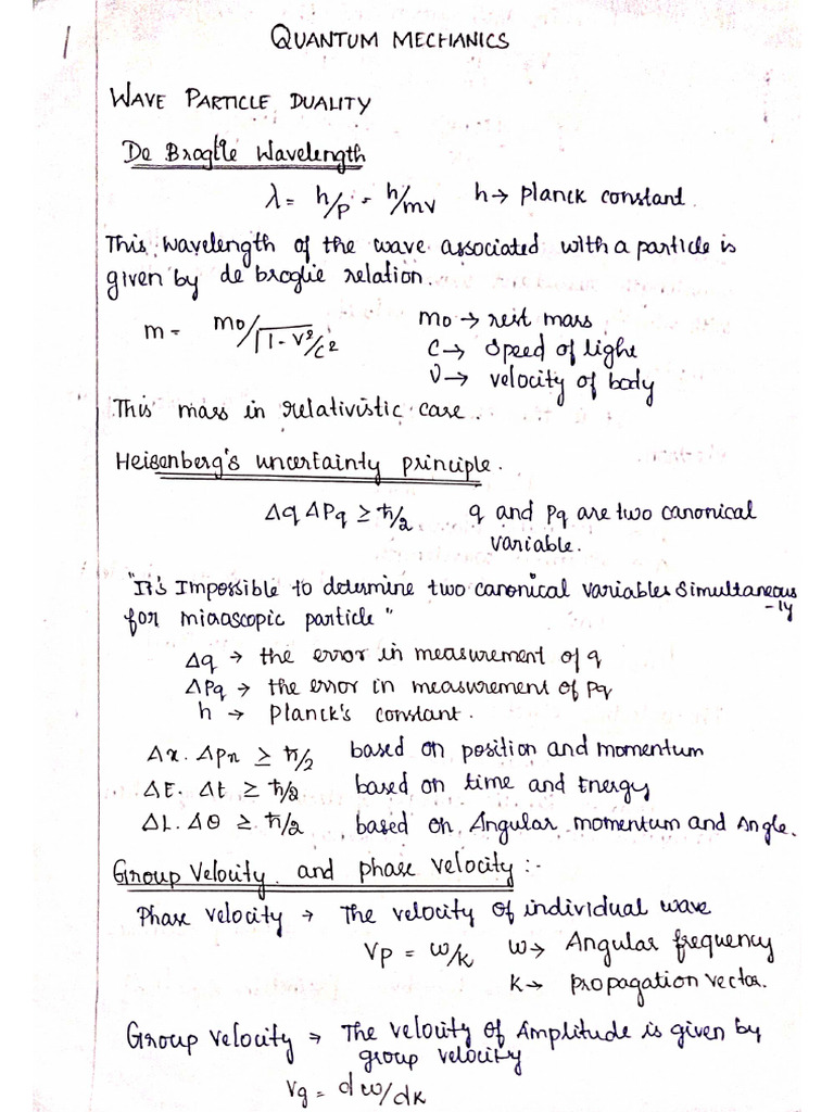 Quantum Mechanics | PDF