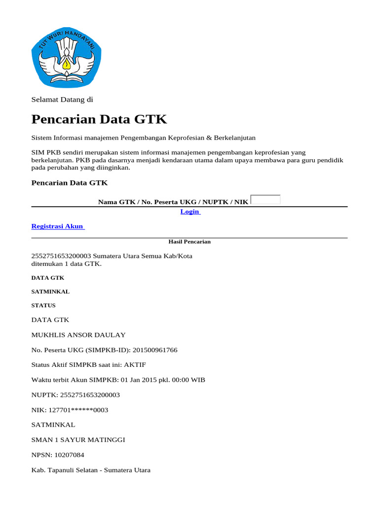 Sim PKB (Mukhlis) | PDF