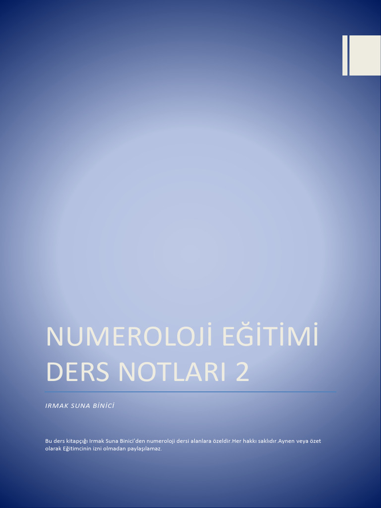 Numeroloji̇ Ders 2-Yan Ve Fon Kulvar | PDF
