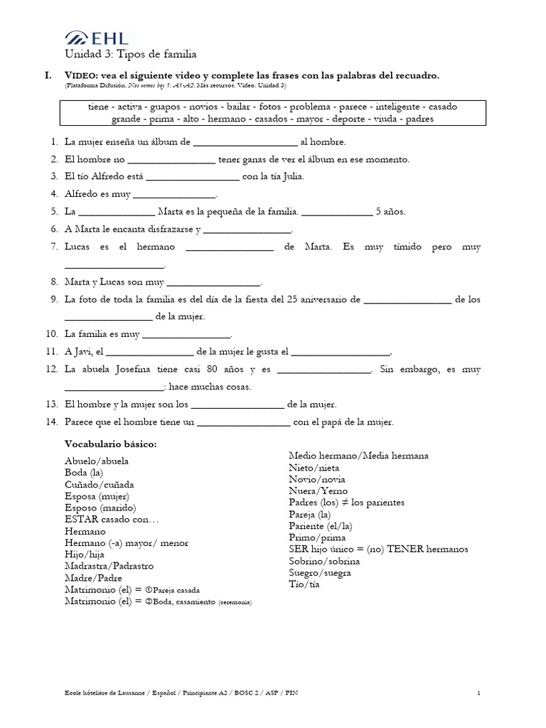 Tipos de Familia y Práctica Oral | PDF