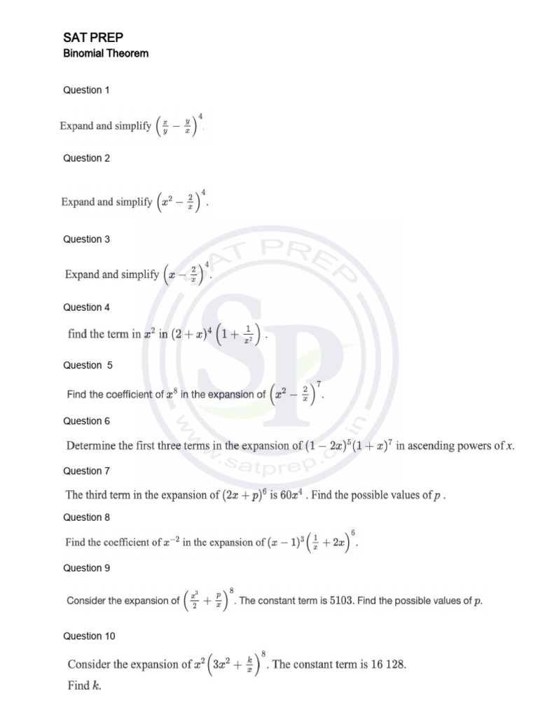 Binomial Theorem | PDF