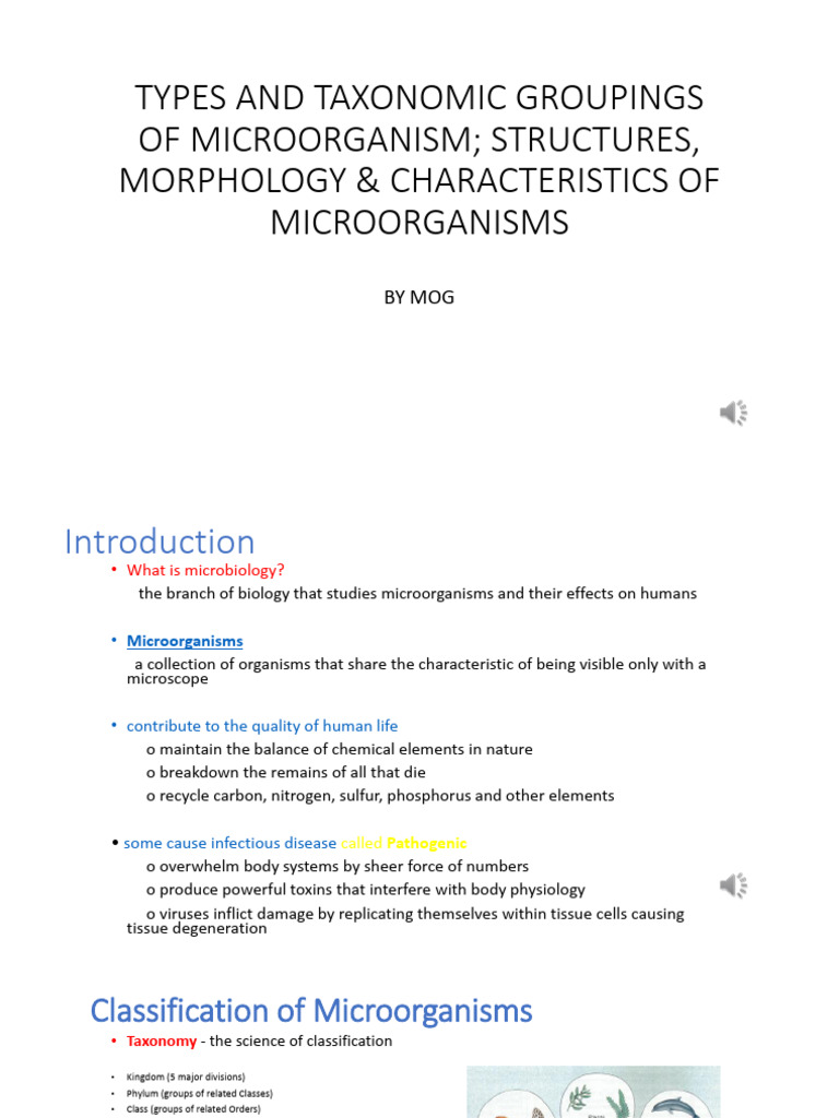 Taxonomy and Characteristics of Microorganisms | PDF | Virus ...