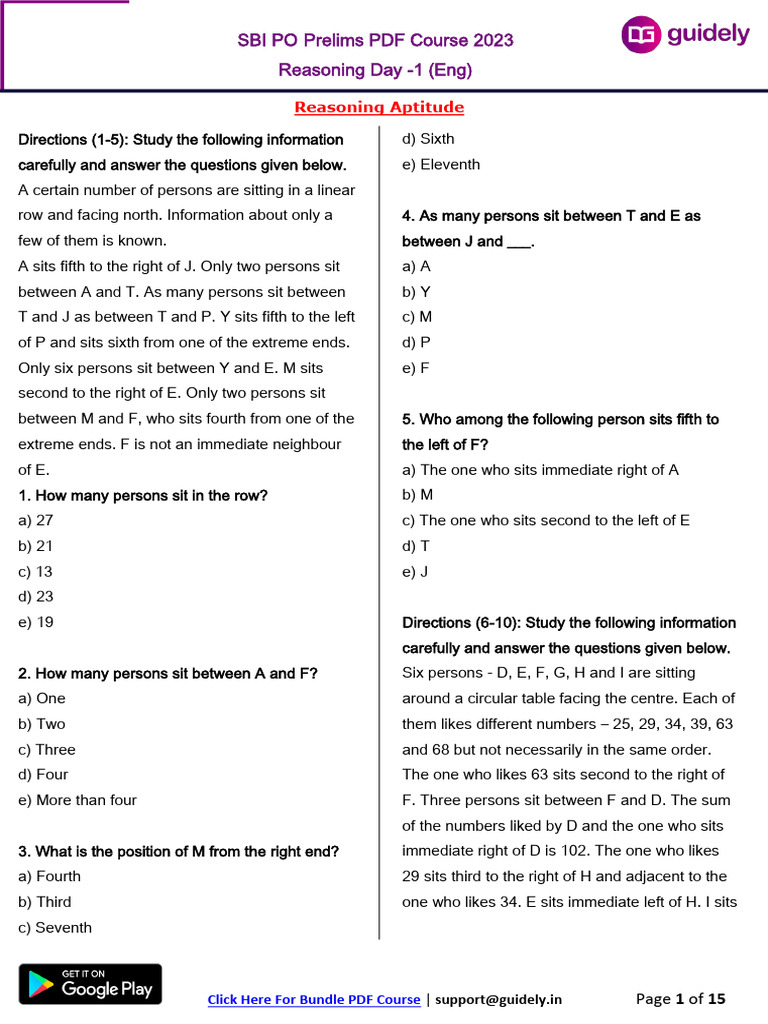 DAY 1 of SBI GUDELY best mcq list | PDF | Maize