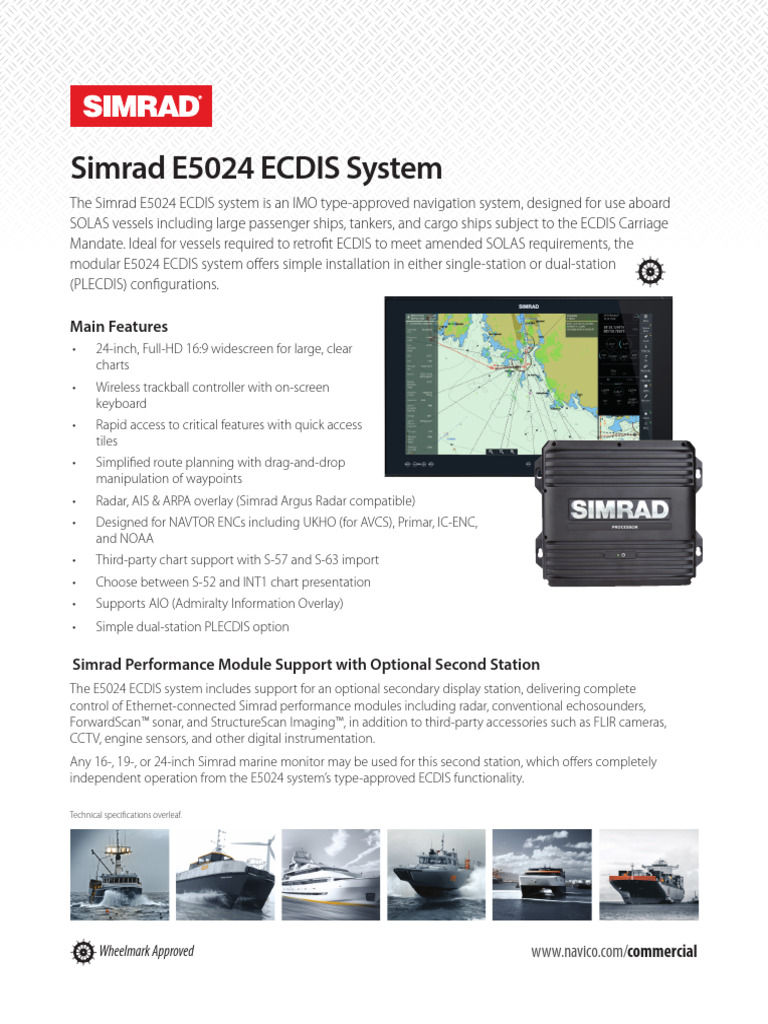 Simrad ECDIS E5024 | PDF | Computing | Computer Hardware