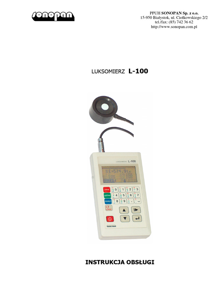 L-100 Instrukcja Obslugi | PDF