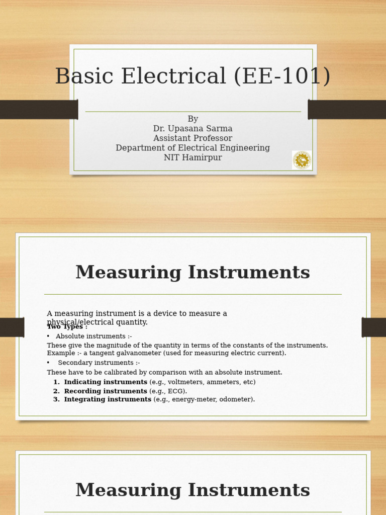 Measuring Instruments (1) | PDF | Electromagnetic Induction | Inductor