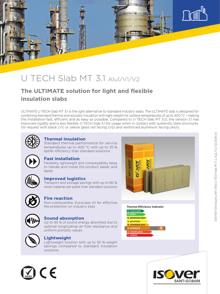 tds_ind_u_tech_slab_mt_3.1_alu1_v1_v2_-_technical_datasheet_0 | PDF | Thermal Insulation ...