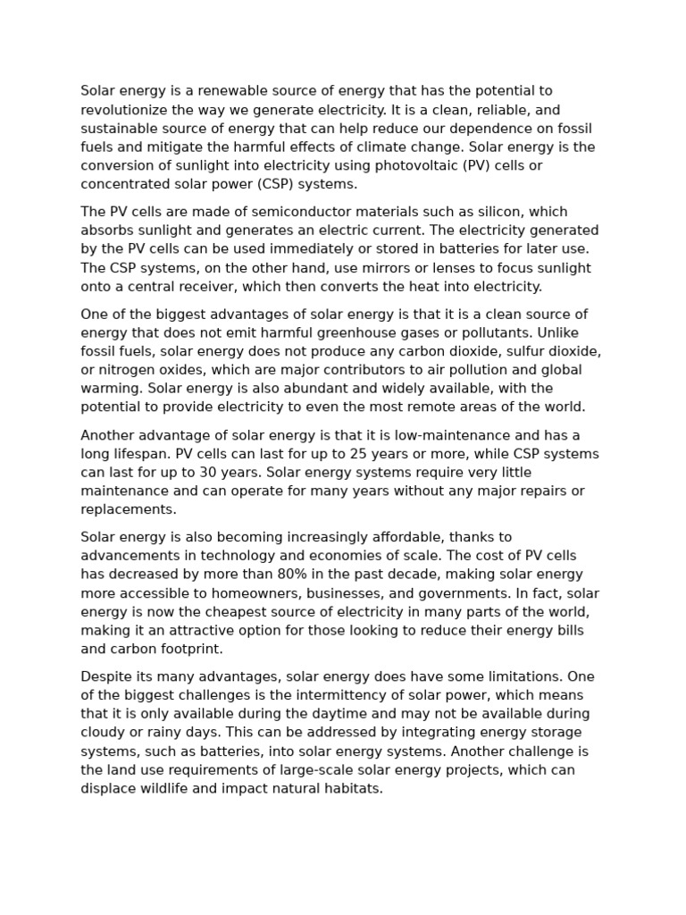 Solar energy | PDF | Solar Power | Photovoltaics