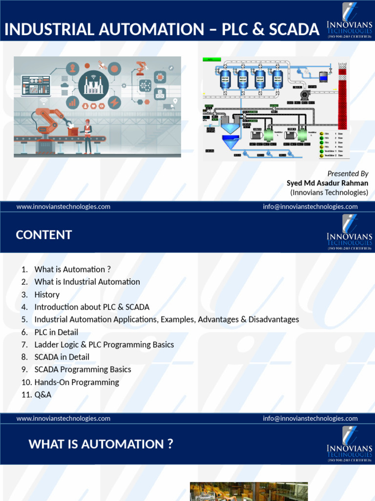 Industrial automation-PLC & SCADA | PDF | Programmable Logic Controller | Automation