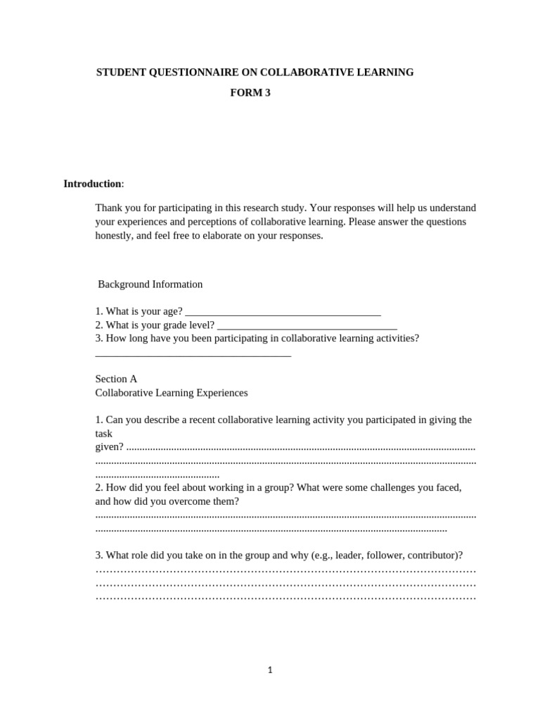 Questionnaire Student Chido Edited | PDF | Cognition | Cognitive Science